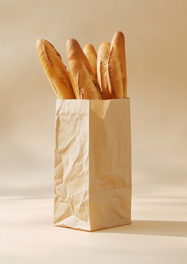French bread paper bag baguette | Free Photo - rawpixel