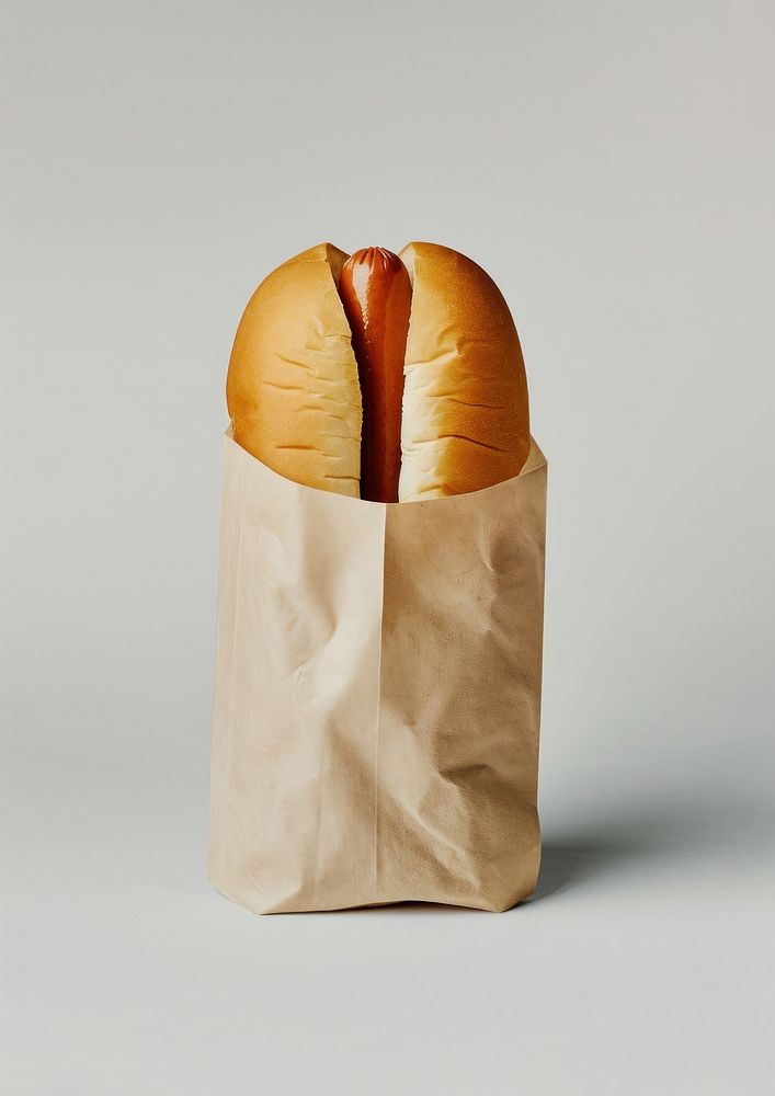 Hot dog bun paper bag | Free Photo - rawpixel