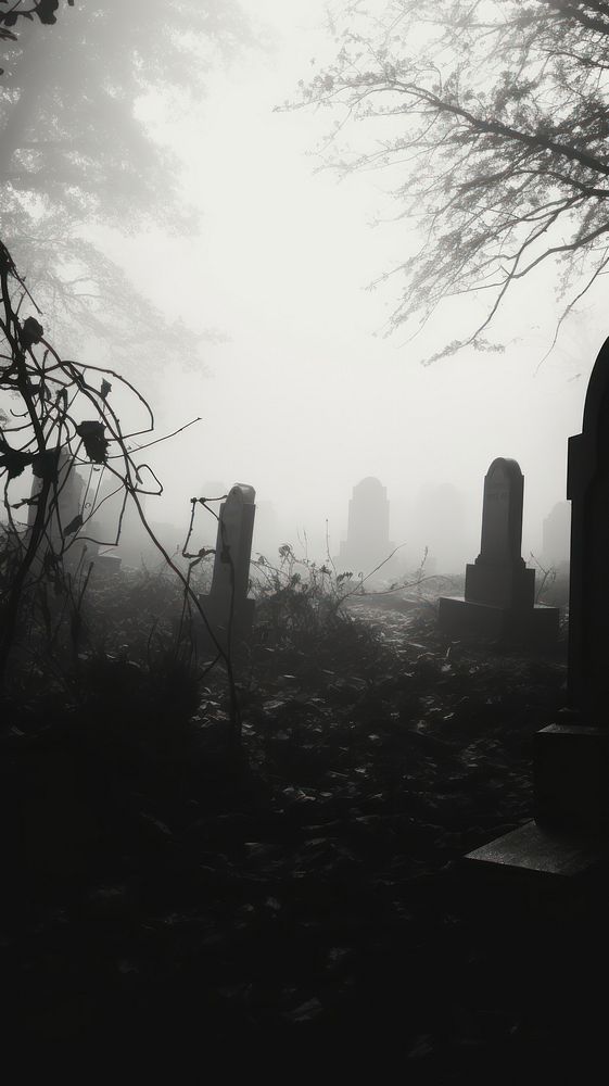 Monochrome tombstone graveyard outdoors. | Free Photo - rawpixel
