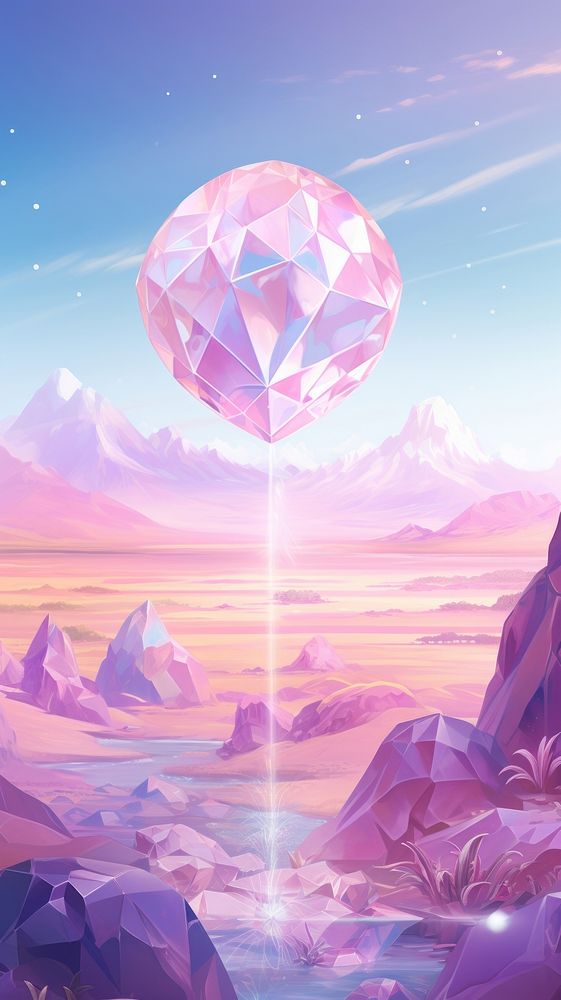 Diamond planet outdoors crystal nature. | Premium Photo Illustration ...
