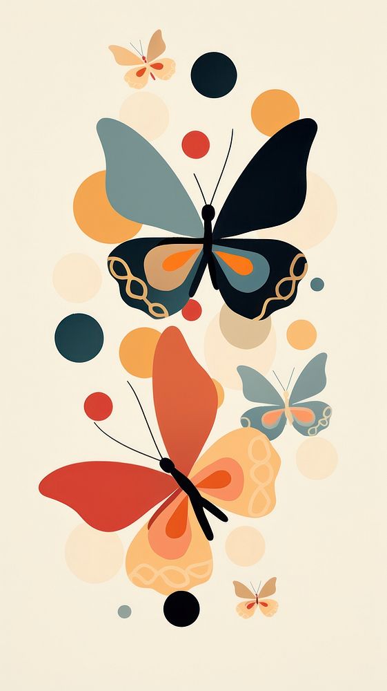 Hint wallpaper butterfly abstract pattern | Free Photo Illustration ...