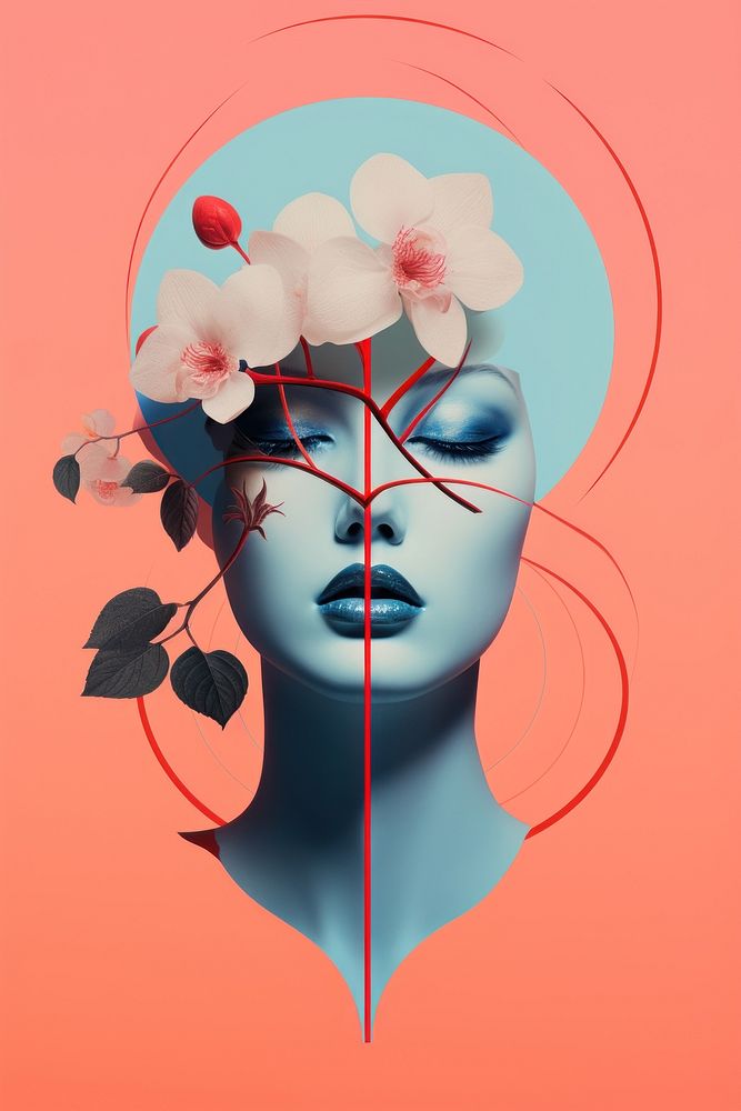 Pretty privilege portrait graphics flower | Free Photo Illustration ...