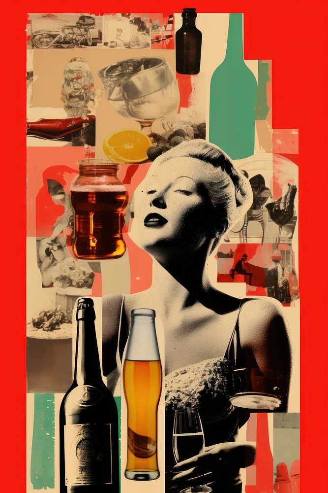 Beer collage bottle drink. | Premium Photo Illustration - rawpixel