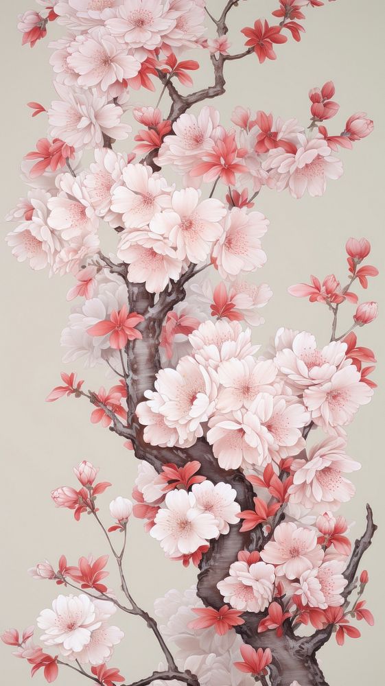 Japanese flowers blossom plant petal. | Free Photo Illustration - rawpixel