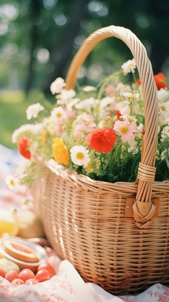 Picnic busket summer celebration decoration. | Free Photo - rawpixel