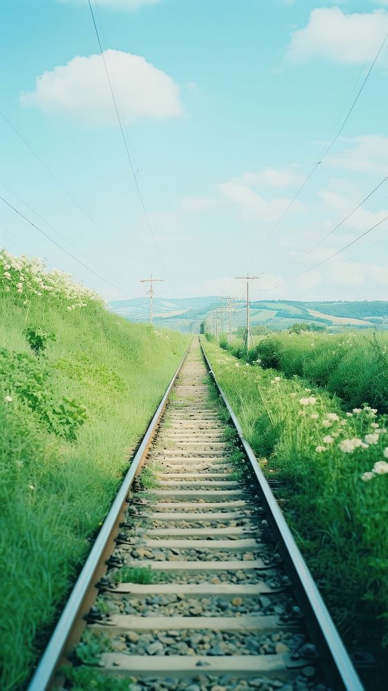 Summer train road outdoors railway | Free Photo - rawpixel