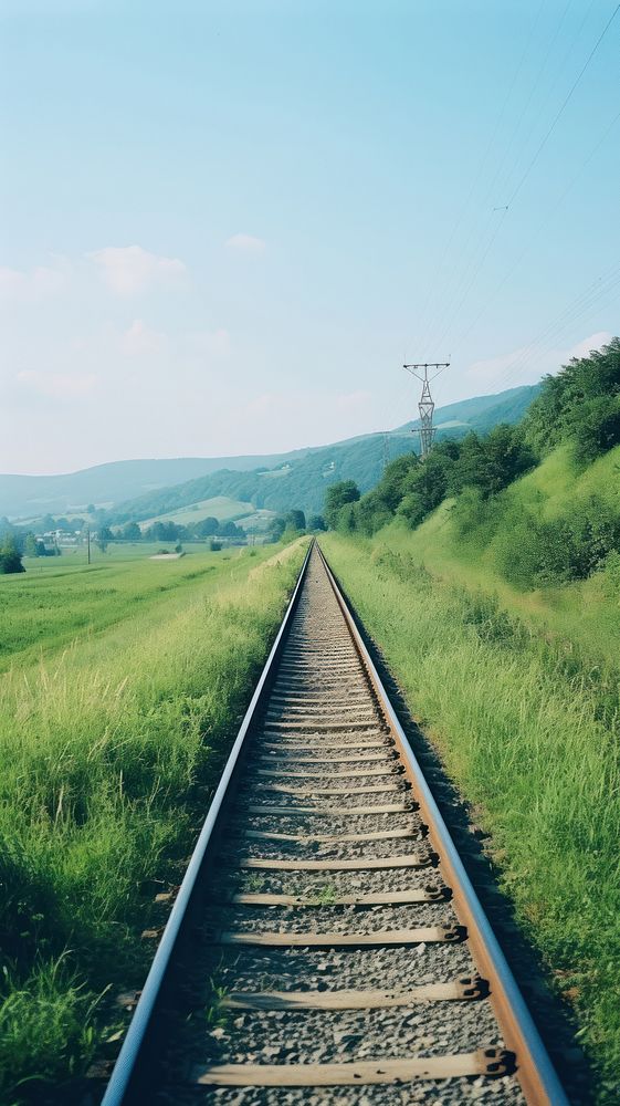 Summer train road outdoors railway | Free Photo - rawpixel