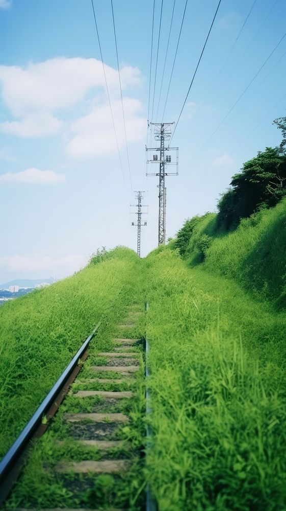 Summer train road outdoors railway | Free Photo - rawpixel