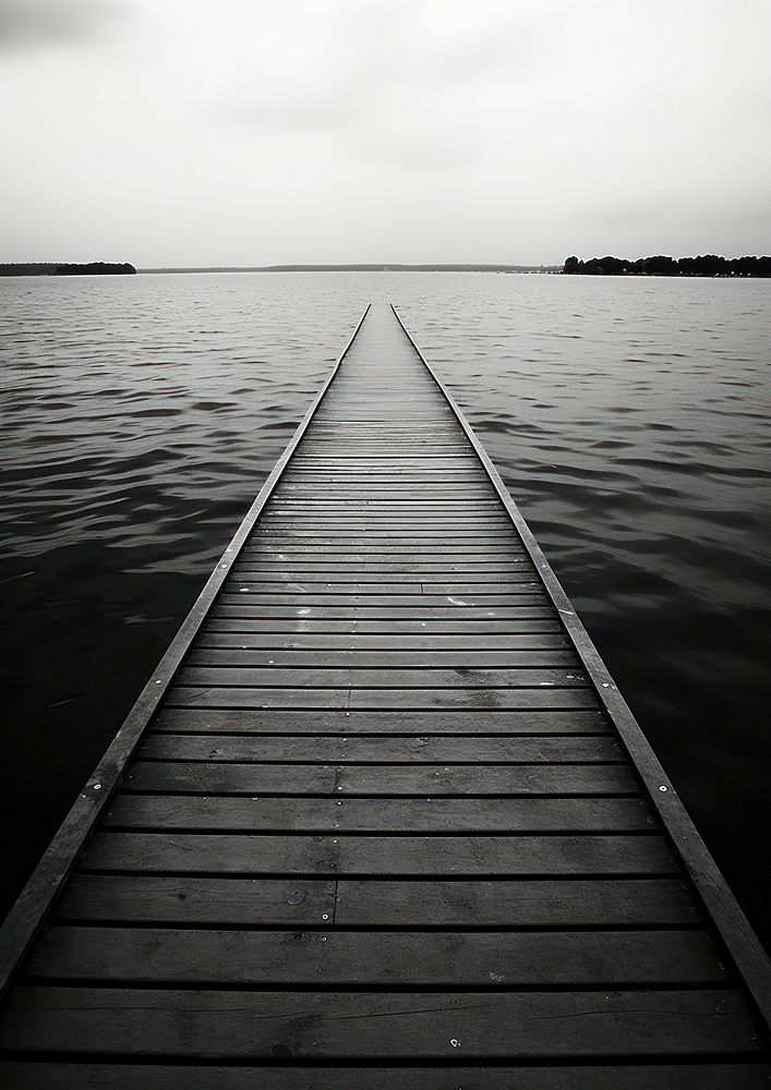 Photography riverside boardwalk bridge black | Free Photo - rawpixel