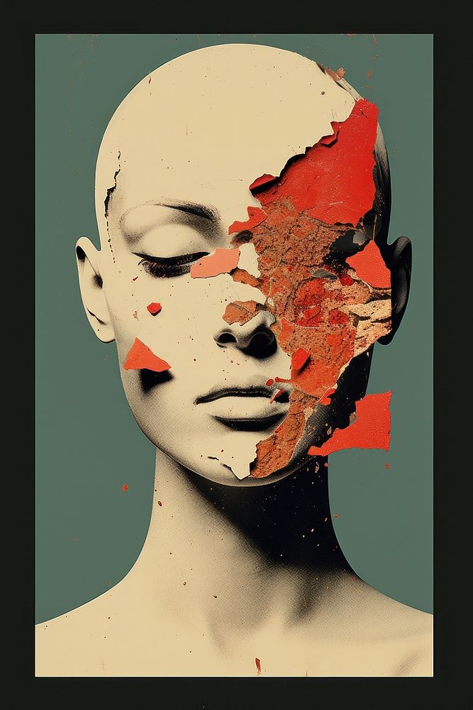 Portrait painting poster adult. | Free Photo Illustration - rawpixel