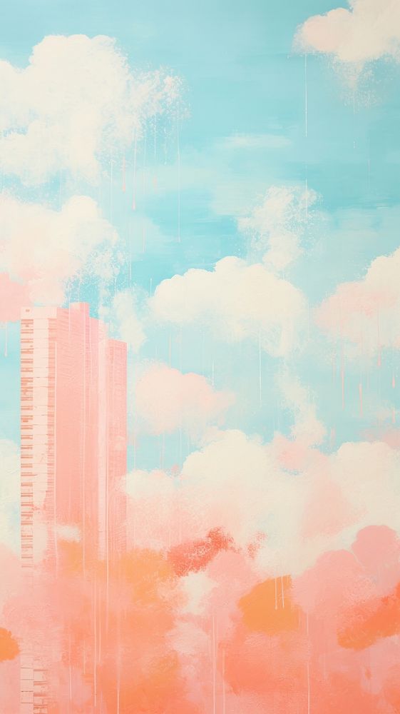 High rise building painting abstract | Free Photo Illustration - rawpixel