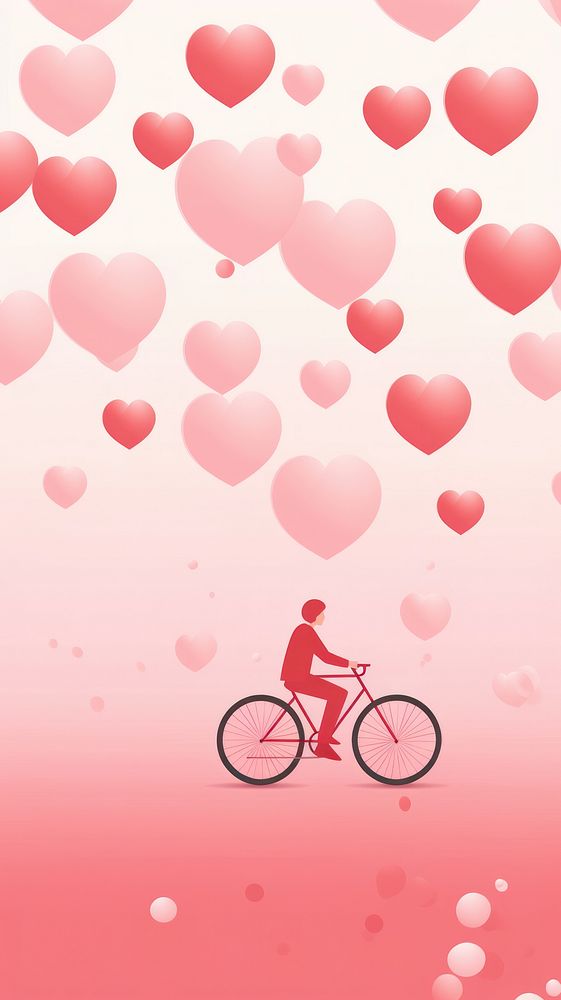 person riding heart bicycle vehicle | Free Photo Illustration - rawpixel