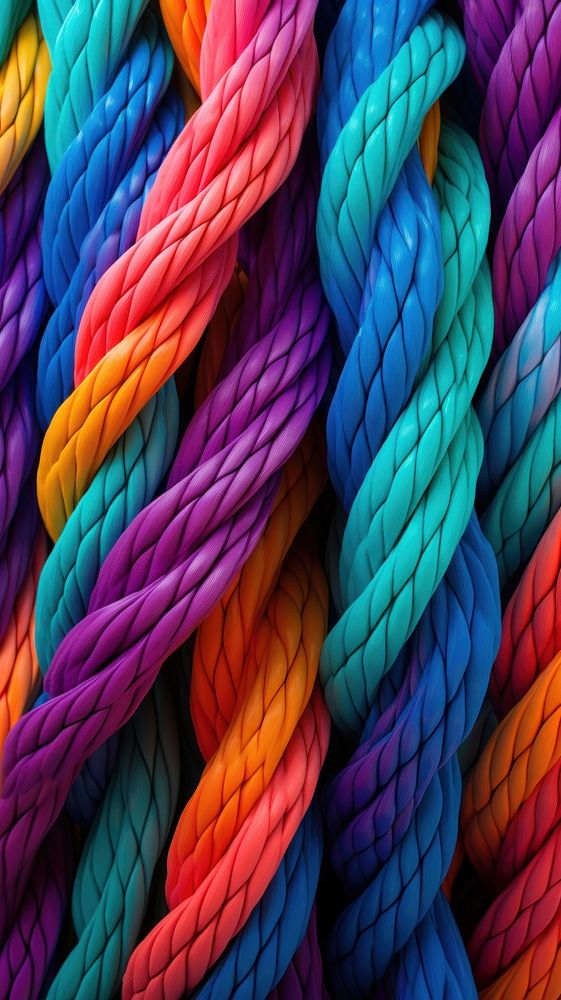 Colorful ropes backgrounds complexity durability. | Premium Photo ...
