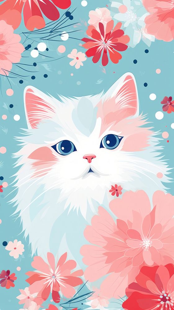 Cat pattern backgrounds animal. AI | Free Photo Illustration - rawpixel