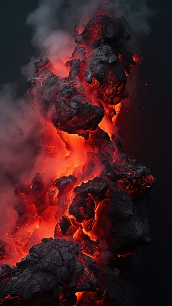 Rock formation nature lava erupts | Free Photo - rawpixel