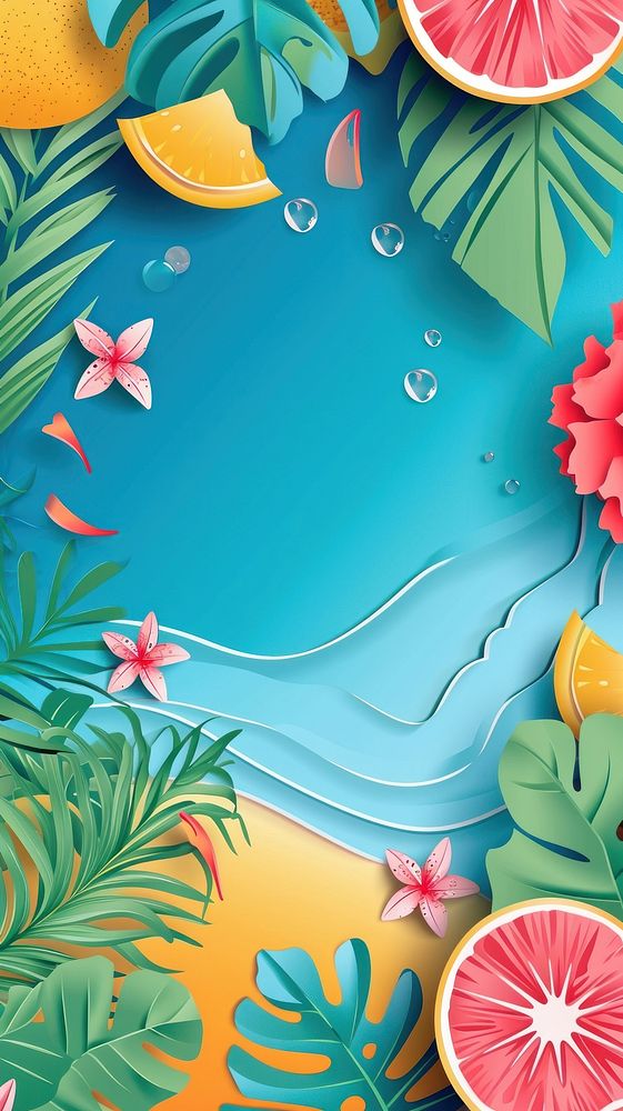 Tropical no Text summer backgrounds. | Premium Photo Illustration ...