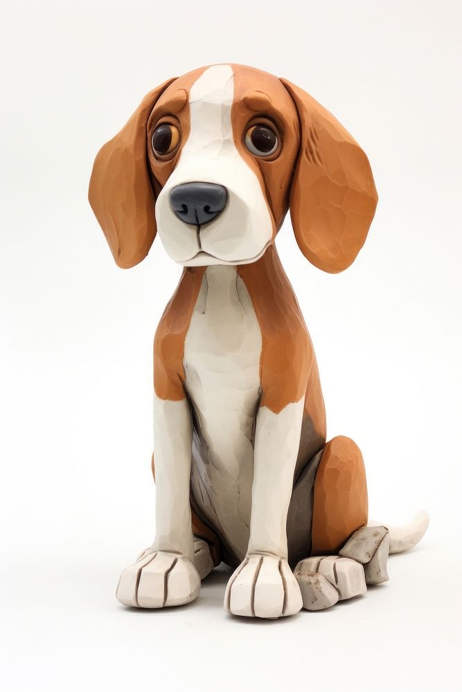 Beagle made clay figurine animal | Free Photo Illustration - rawpixel