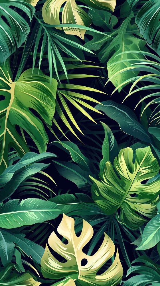 Tropical plant backgrounds vegetation. | Free Photo Illustration - rawpixel