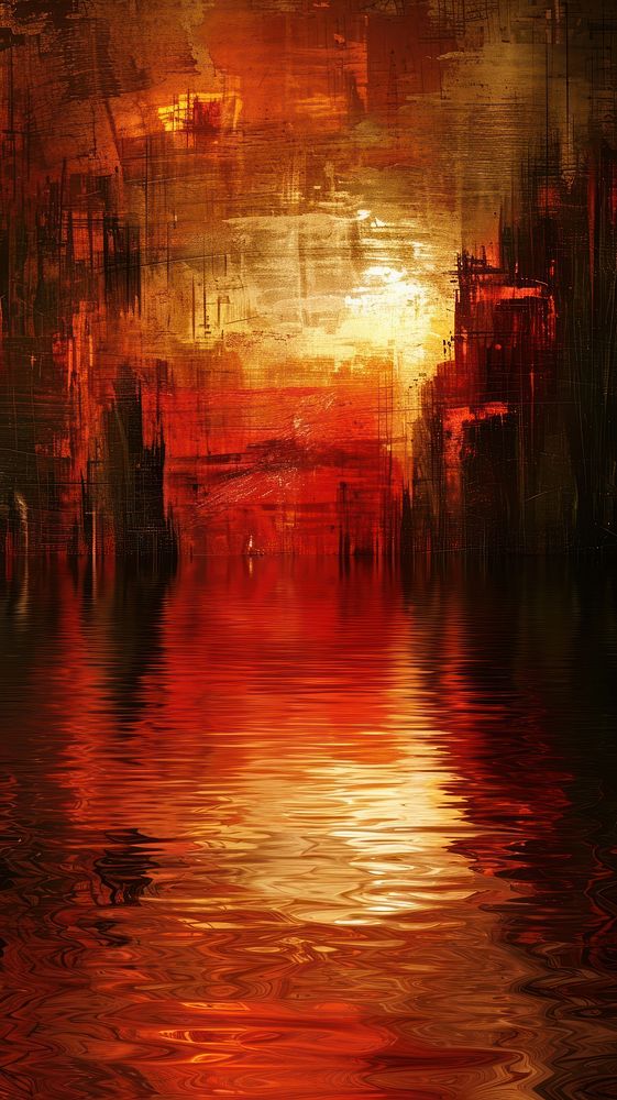 Impressionism dark wallpaper painting architecture | Premium Photo ...