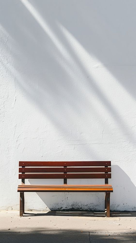 A bench furniture shadow white | Free Photo - rawpixel