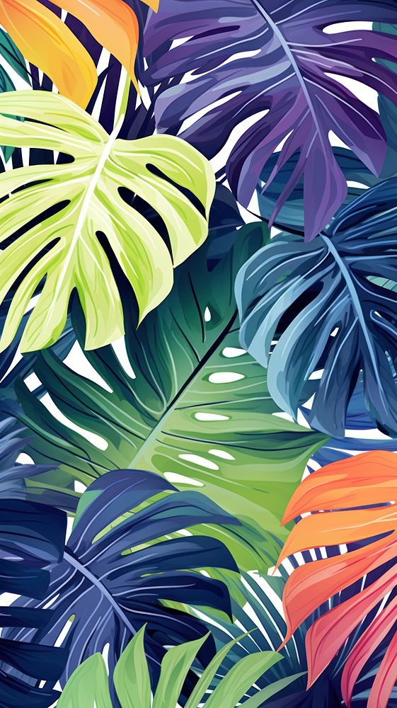 Tropical pattern leaf backgrounds. | Free Photo Illustration - rawpixel