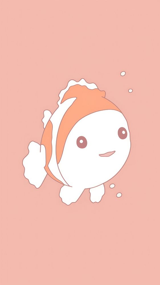 Cute Clownfish cartoon drawing representation. | Premium Photo ...