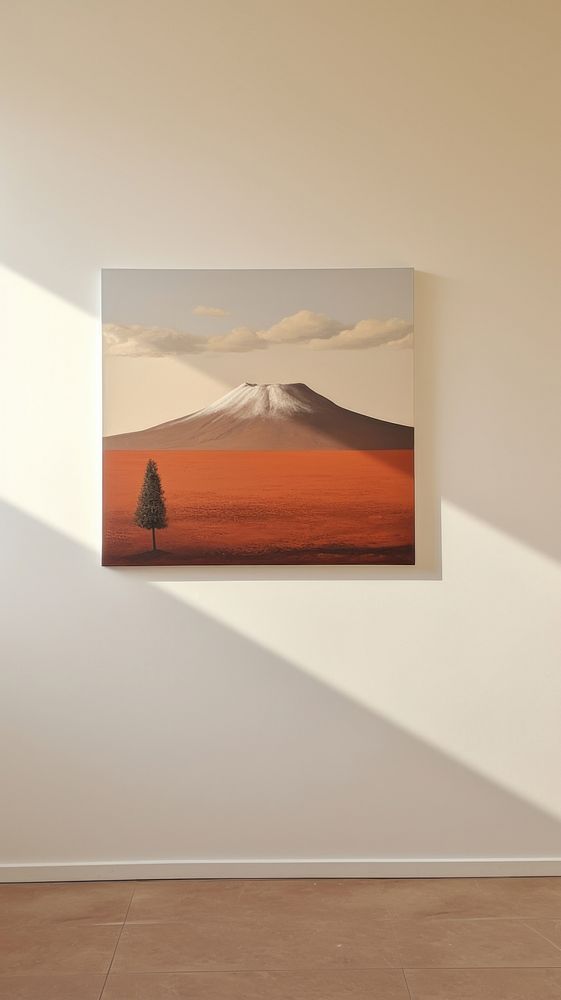 Mount Teide painting art architecture. | Premium Photo Illustration ...