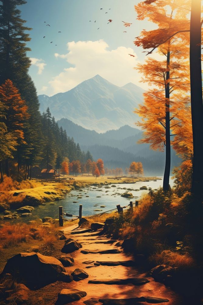 Autumn wilderness landscape outdoors. | Free Photo - rawpixel