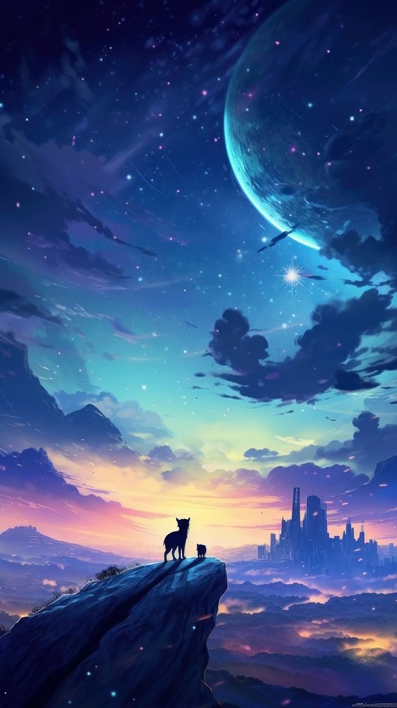 Cute galaxy wallpaper landscape astronomy | Free Photo Illustration ...