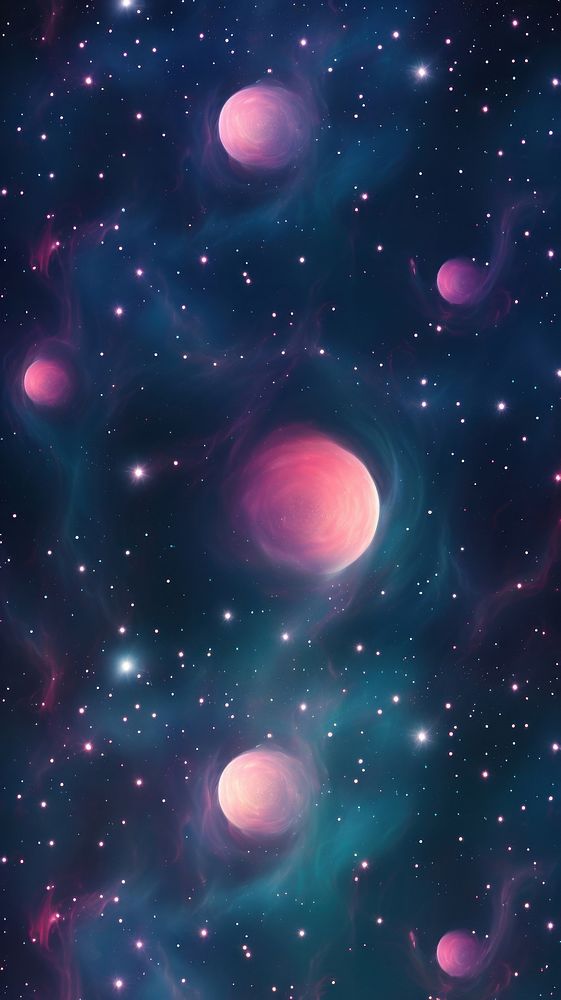 Seamless space pattern wallpaper astronomy | Premium Photo Illustration ...