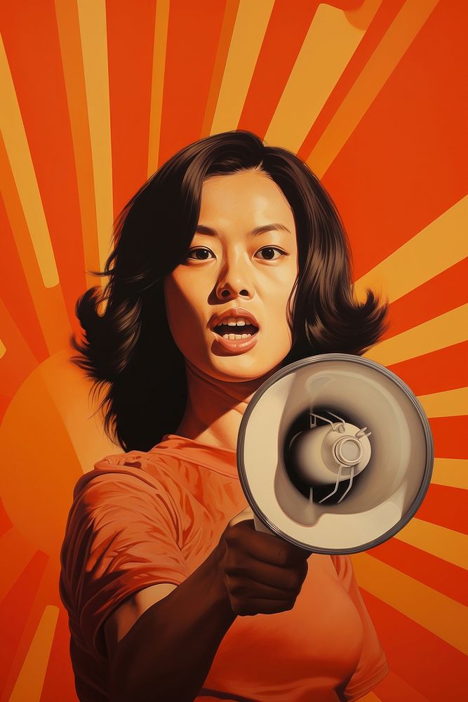 Portrait shouting female adult. | Free Photo Illustration - rawpixel