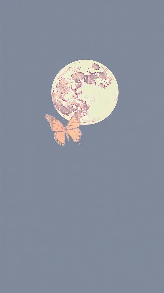 Butterfly and moon nature night | Premium Photo Illustration - rawpixel