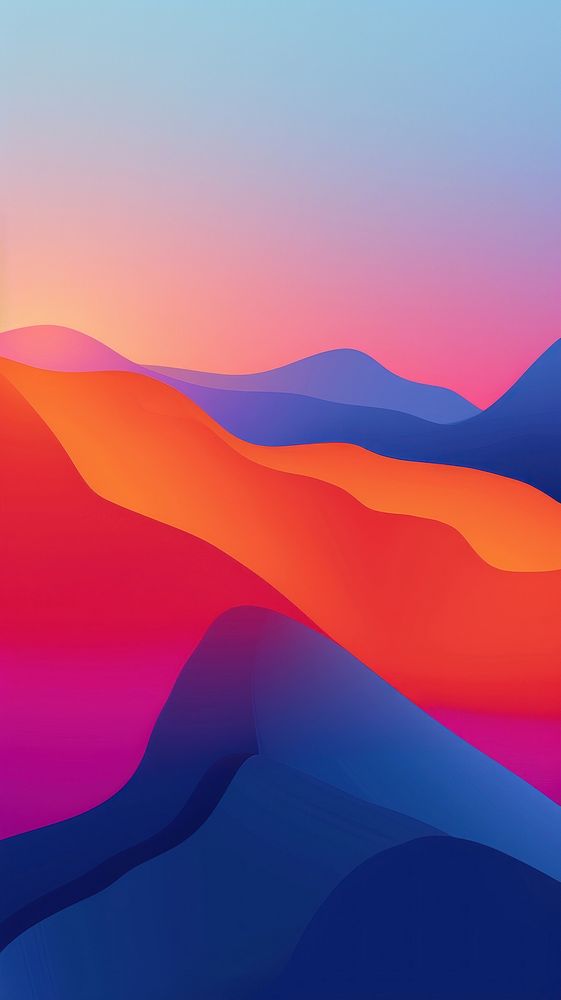 Gradient mountain abstract outdoors. | Free Photo Illustration - rawpixel