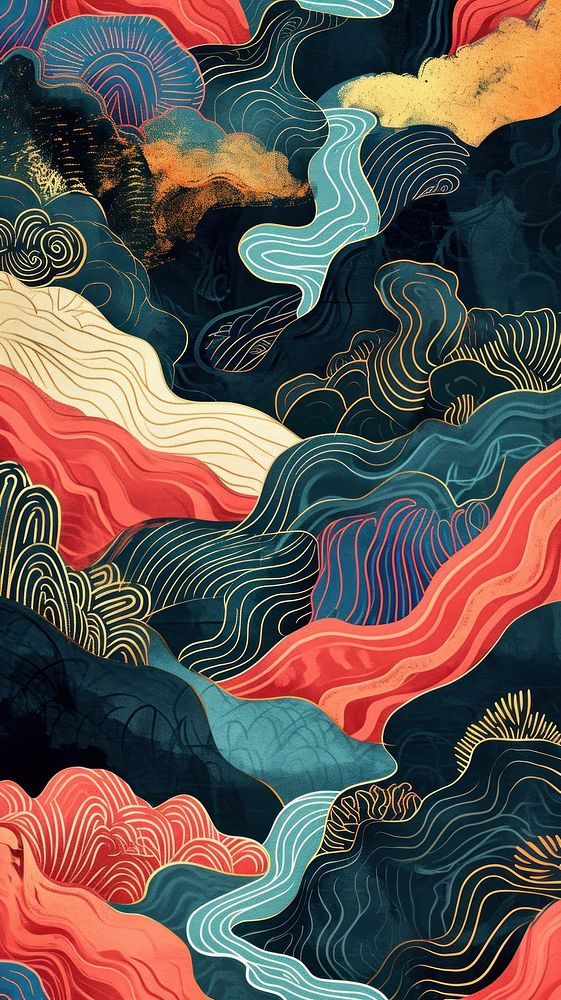 Colorful pattern art tranquility. | Premium Photo Illustration - rawpixel