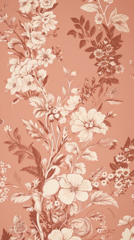 Toile wallpaper flowers pattern plant | Premium Photo Illustration ...