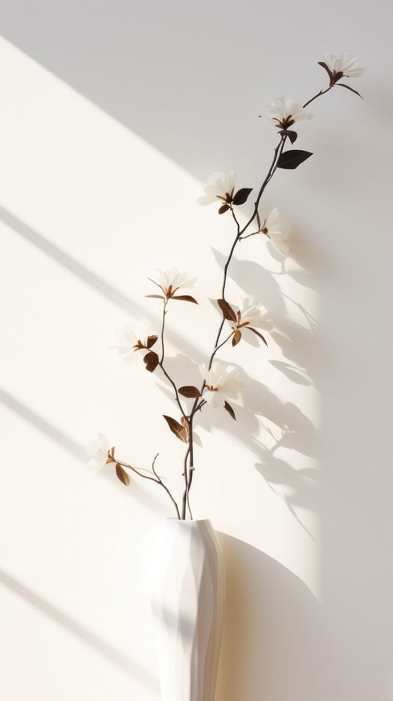 Flower wall shadow plant. | Premium Photo - rawpixel