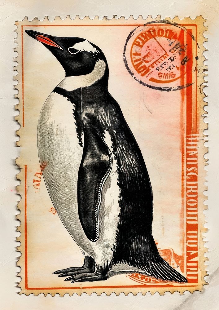 Vintage postage stamp penguin animal | Free Photo Illustration - rawpixel