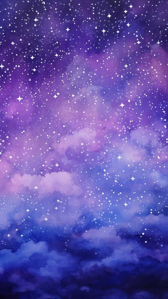 purple sky filled lots stars | Premium Photo Illustration - rawpixel