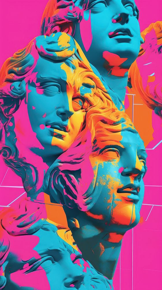 Greek sculpture graphics art representation. | Premium Photo ...