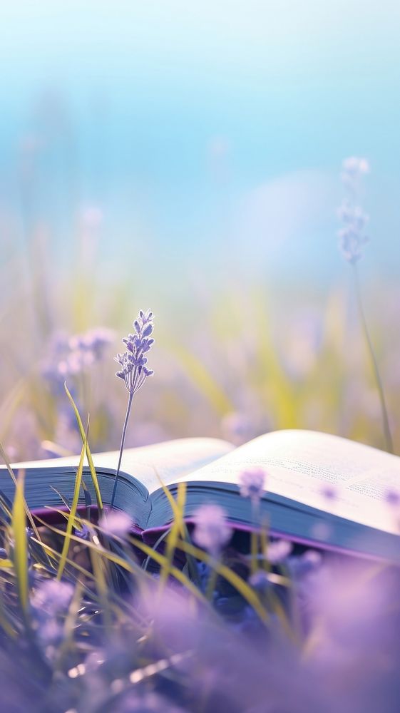 open book purple meadow publication | Premium Photo - rawpixel