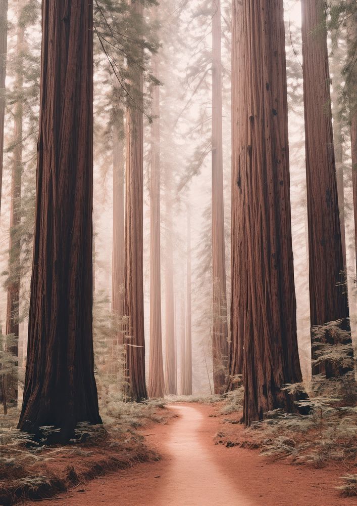 path forest redwood sequoia trees | Premium Photo - rawpixel