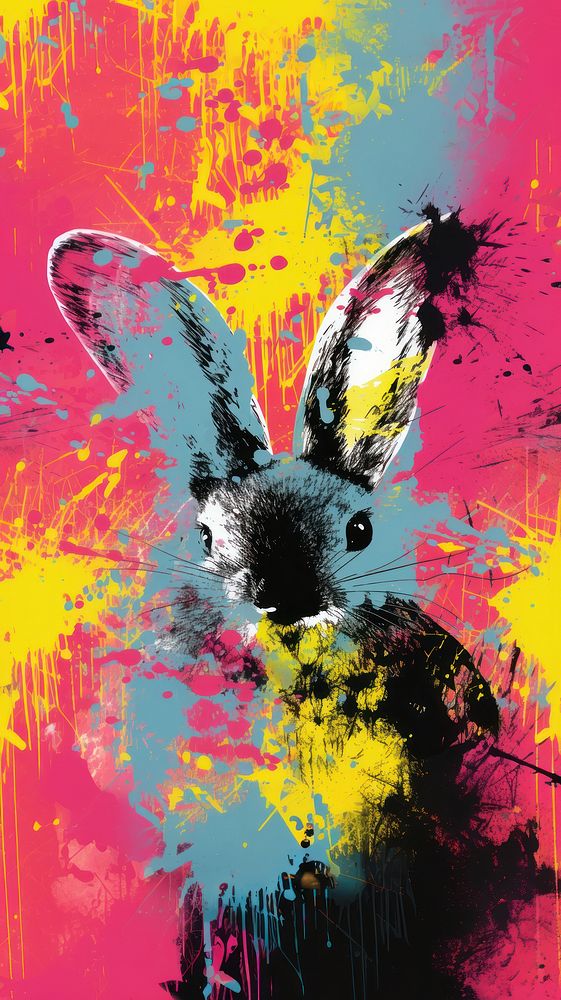 Rabbit abstract painting animal. AI | Premium Photo Illustration - rawpixel
