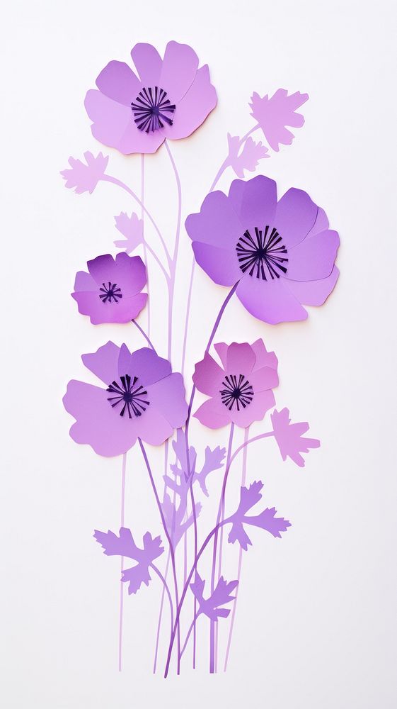 Illustration purple flowers art plant | Free Photo Illustration - rawpixel