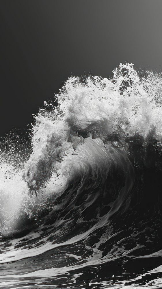 A Tsunami monochrome outdoors tsunami. | Premium Photo - rawpixel