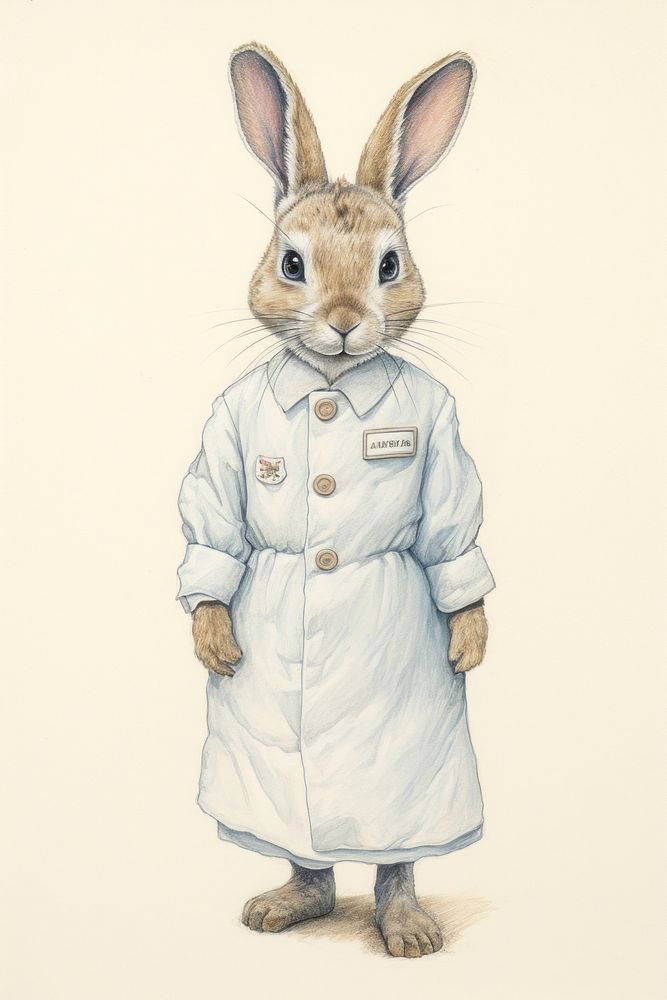 Rabbit character wearing nurse uniform | Free Photo Illustration - rawpixel