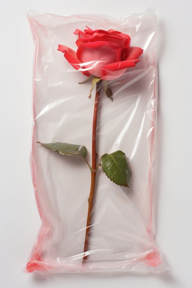 Plastic wrapping rose flower plant | Free Photo - rawpixel