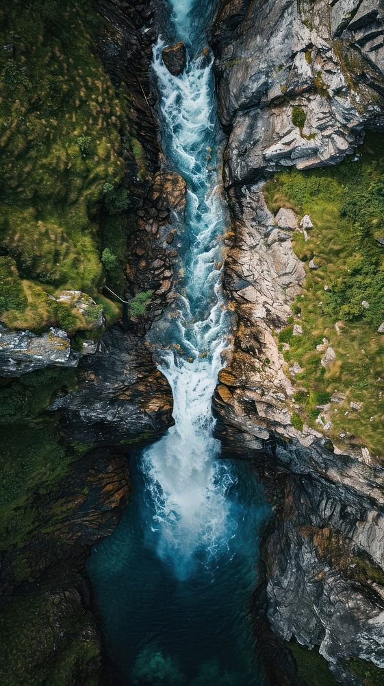 Aerial top view Waterfall waterfall | Free Photo - rawpixel