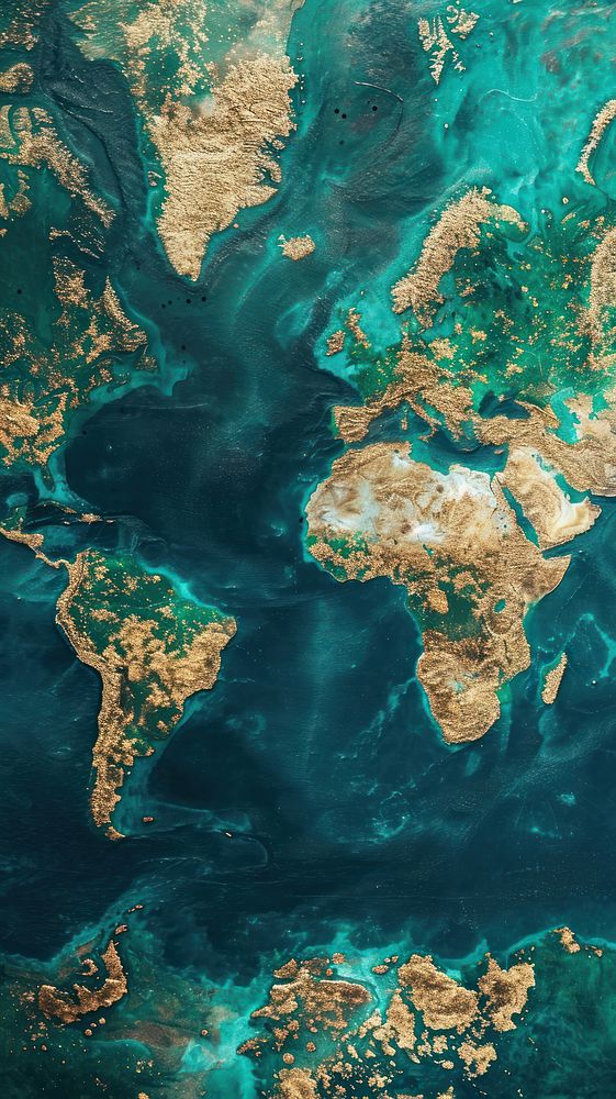 Aerial top view World map | Free Photo - rawpixel