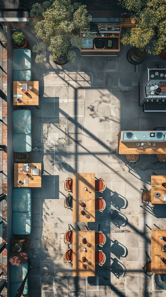 Aerial top view Coffee shop | Free Photo - rawpixel