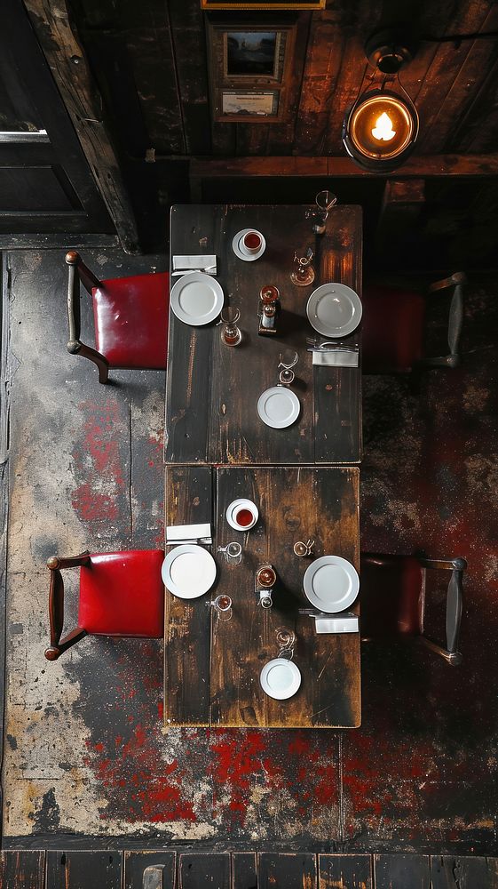 Aerial top view Dining room | Free Photo - rawpixel